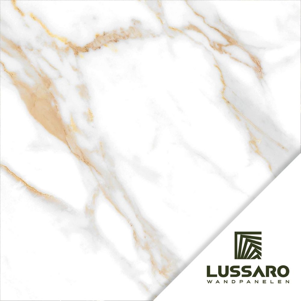 Lussaro Proefstuk Calacatta Gold Marble – Wit Marmer Sample